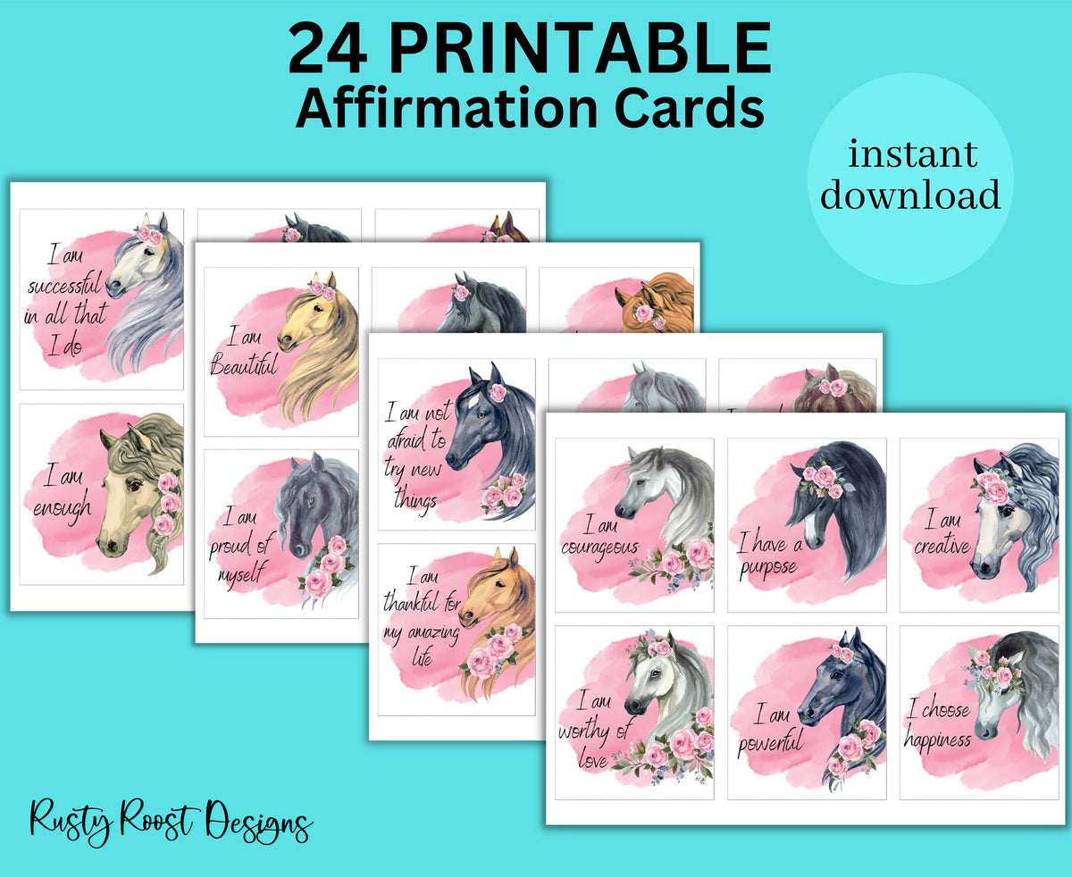 Printable Affirmation Cards, Positive Affirmation Card Deck, Inspirati ...